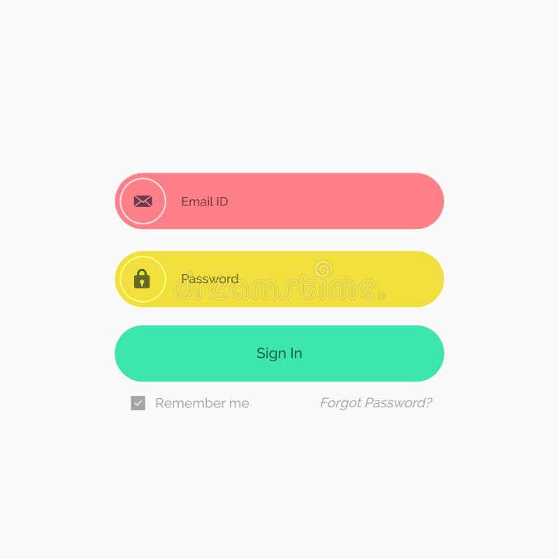 Member Login Form Ui Template Design in Hexagonal Shape Stock Vector ... Member Login Form Ui Template Design in Hexagonal Shape Stock Vector ...