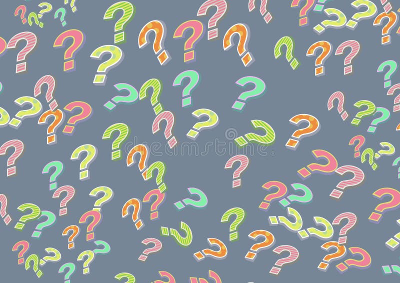 Colorful Funky Question Marks Stock Illustration - Illustration of ...