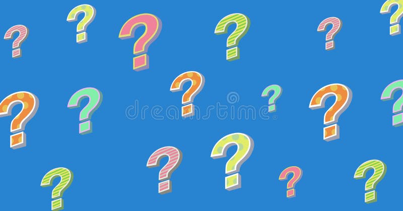 Colorful Funky Question Marks Stock Illustration - Illustration of ...