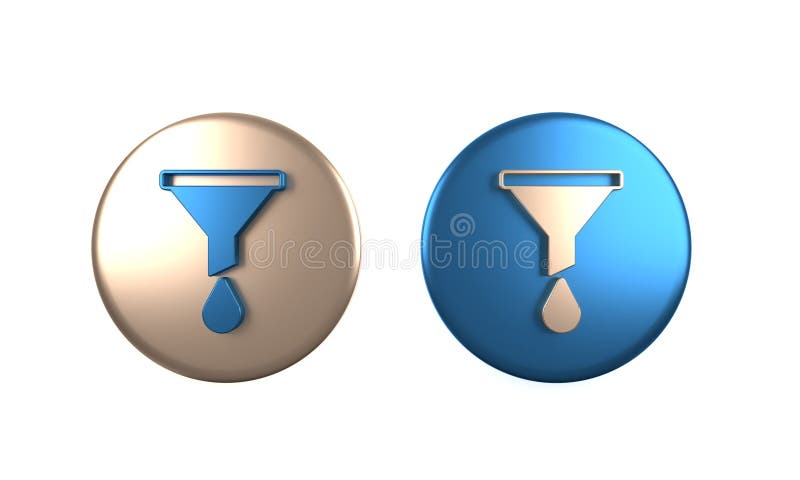 Colorful Funnel or Filter Icon Isolated on White Background. Circle ...