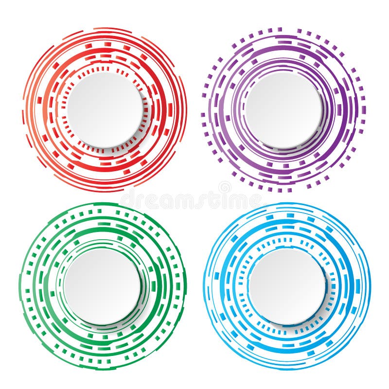 Colorful Futuristic Interface Stock Vector - Illustration of futuristic ...