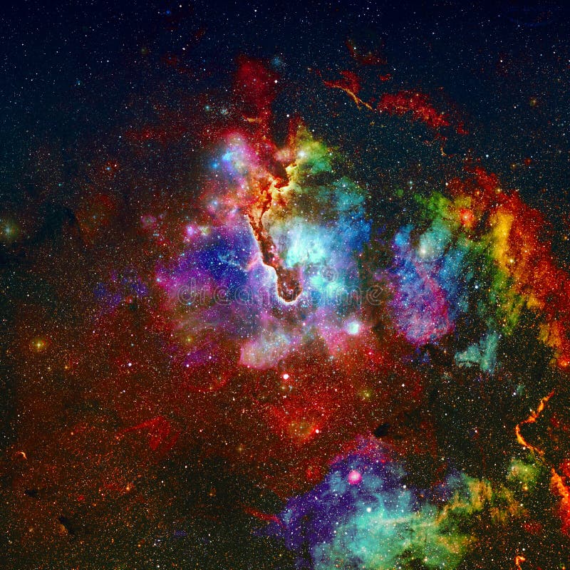 Colorful Galaxy in Outer Space. Stock Photo - Image of astronomy ...