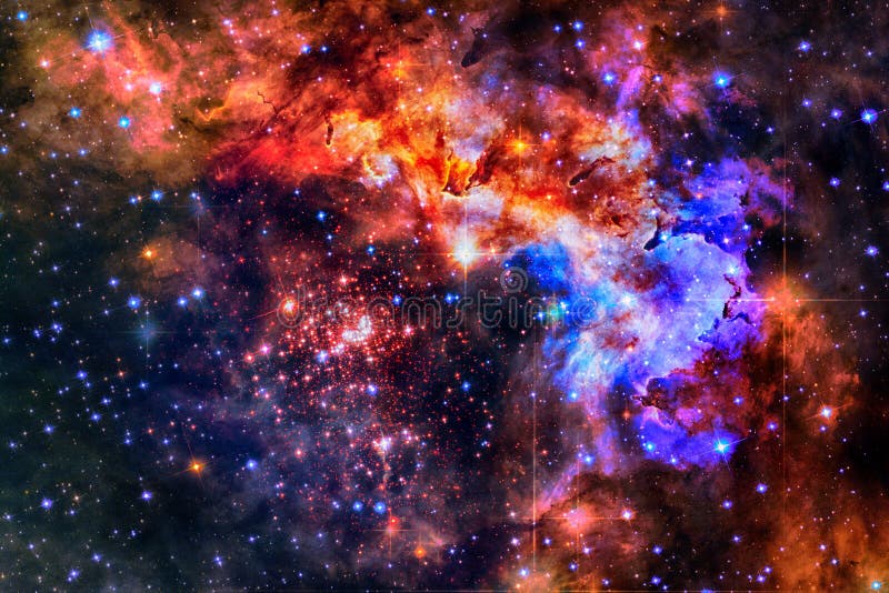 Colorful Galaxy in Outer Space. Elements of this Image Furnished by ...