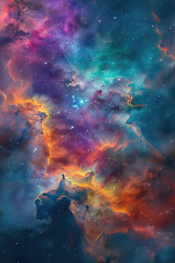 Colorful Galaxy Stars Clouds Stock Image - Image of universe, colorful ...