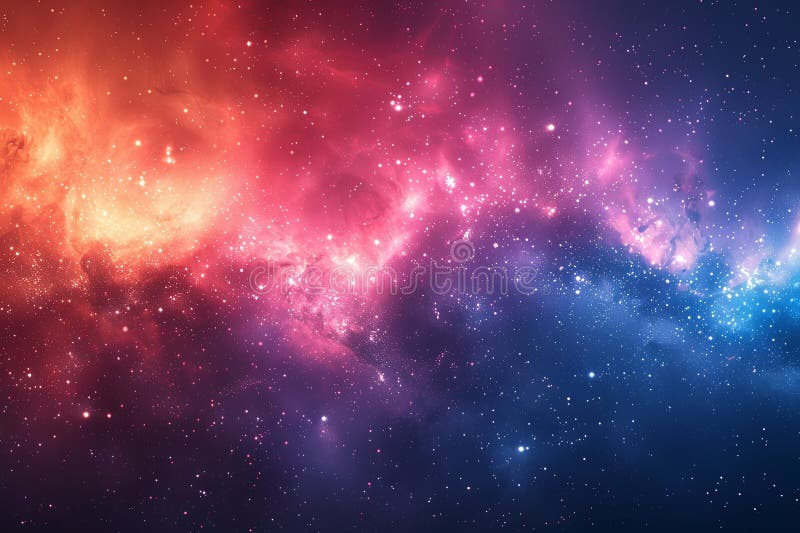 Colorful Galaxy with Stars are Scattered Throughout the Image Stock ...