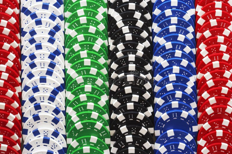 Colorful Gambling Chips in a Row Stock Image - Image of still, order ...