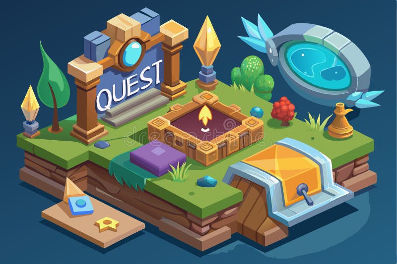 A Colorful Game Board Set Up for a Quest, Showcasing Interactive ...