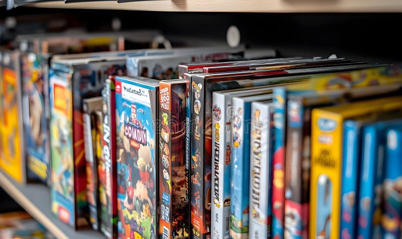 Organized Game Collection stock illustration. Illustration of stacked ...