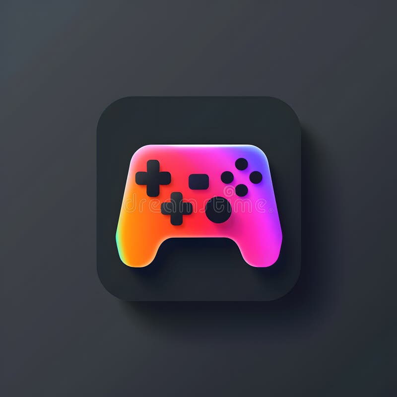 Colorful Game Controller Icon for Modern Gaming App Stock Illustration ...