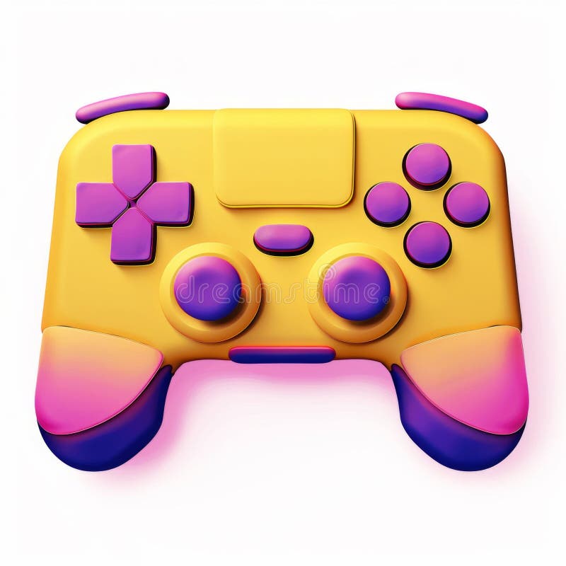 Colorful Gaming Controller in Vibrant Gradient Colors. Generative Ai ...