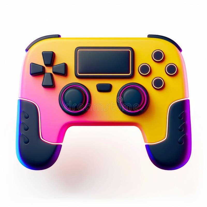 Colorful Gaming Controller in Vibrant Gradient Colors. Generative Ai ...