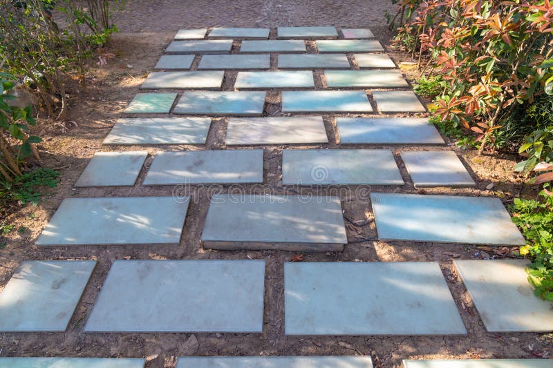 Colorful garden path stock image. Image of park, direction - 312216635