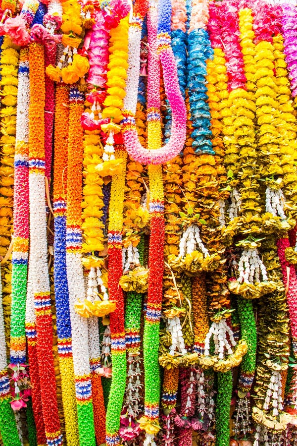 Colorful garland stock image. Image of asian, bloom, oriental - 39003259