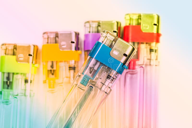 Colorful gas lighters stock photo. Image of diverse, pile - 82335452