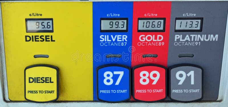Different gasoline choices stock photo. Image of transportation - 49667082