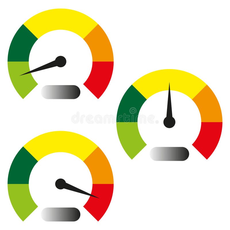 Colorful Gauge Icon. Speed Meter Symbol. Performance Level Indicator ...