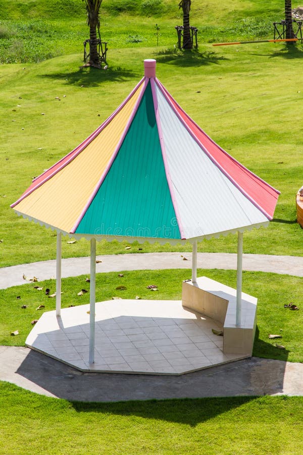 Colorful gazebo stock image. Image of cover, resort, natural - 36807643