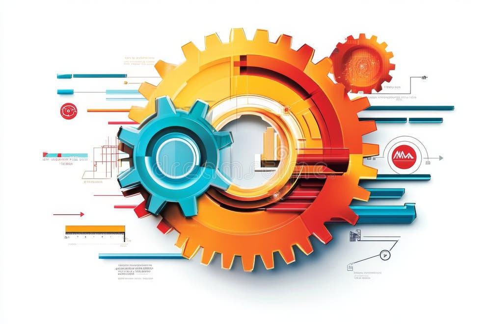 Efficient Process Optimization Gear Illustration Stock Illustration ...