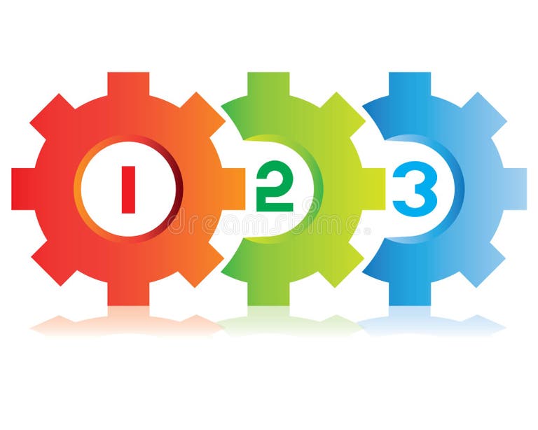 Colorful gear diagram stock illustration. Illustration of business ...