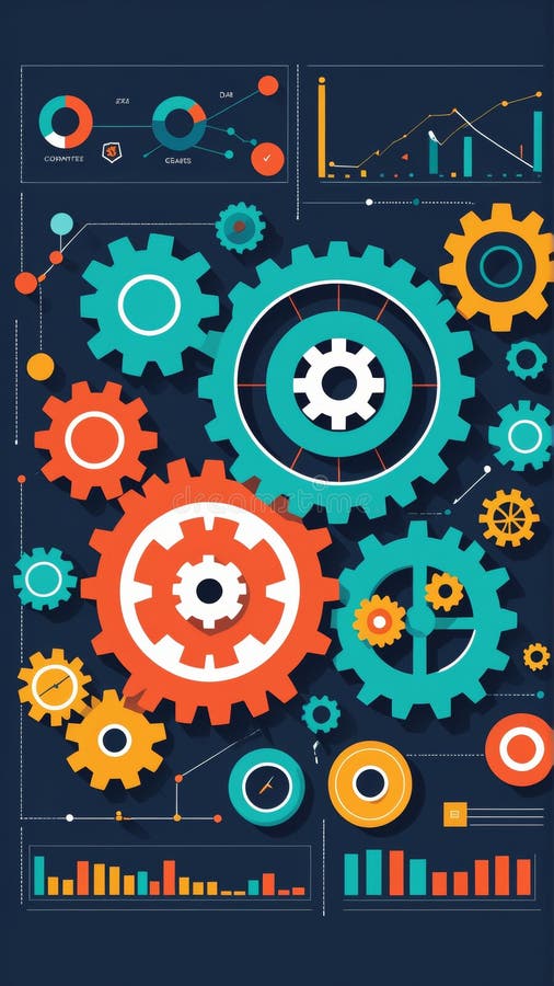 Colorful Gear Interactions and Data Graphics for Innovative Technology ...