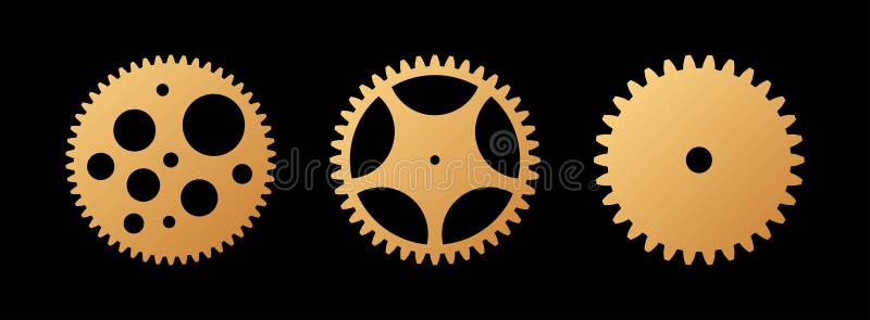Colorful Gear Shape Icon Set. Vector Sign Stock Vector - Illustration ...