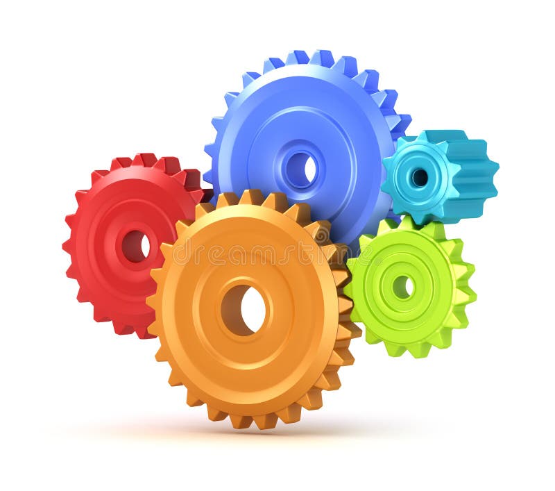 Colorful gear shift stock illustration. Illustration of machine - 20132778