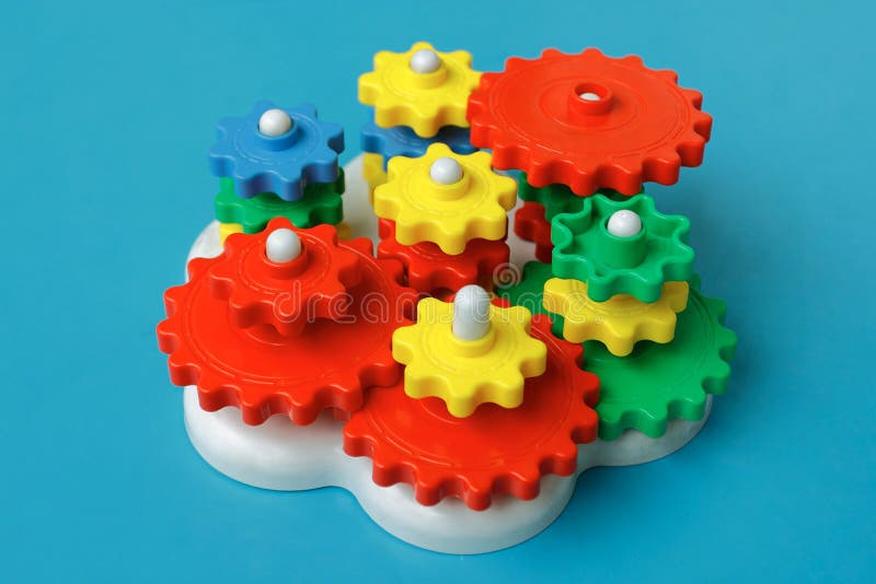 Colorful gears stock photo. Image of construction, green - 19135356