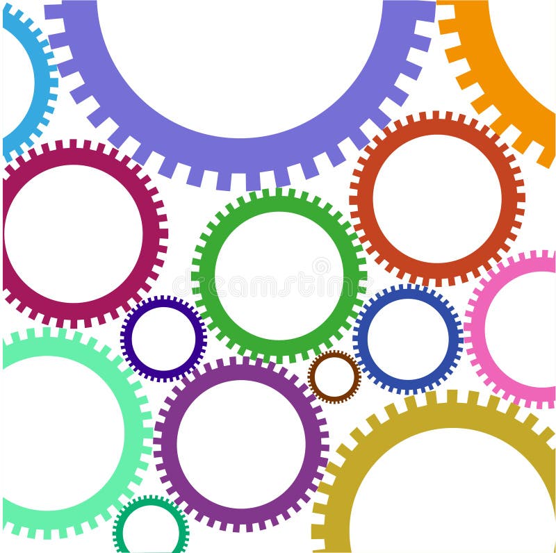 Colorful gears stock illustration. Illustration of colored - 27998022
