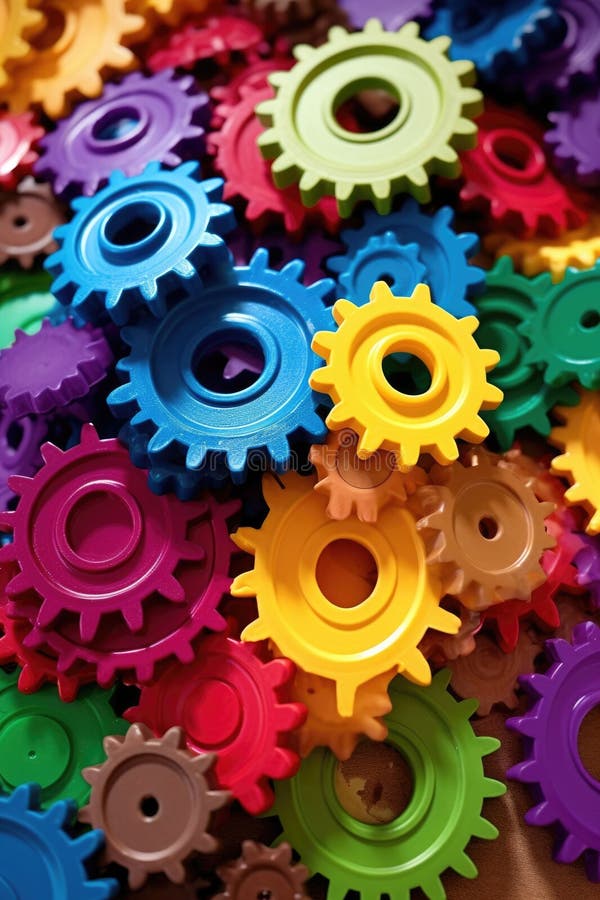 Gears Interlocking, Representing Collaboration Stock Illustration ...