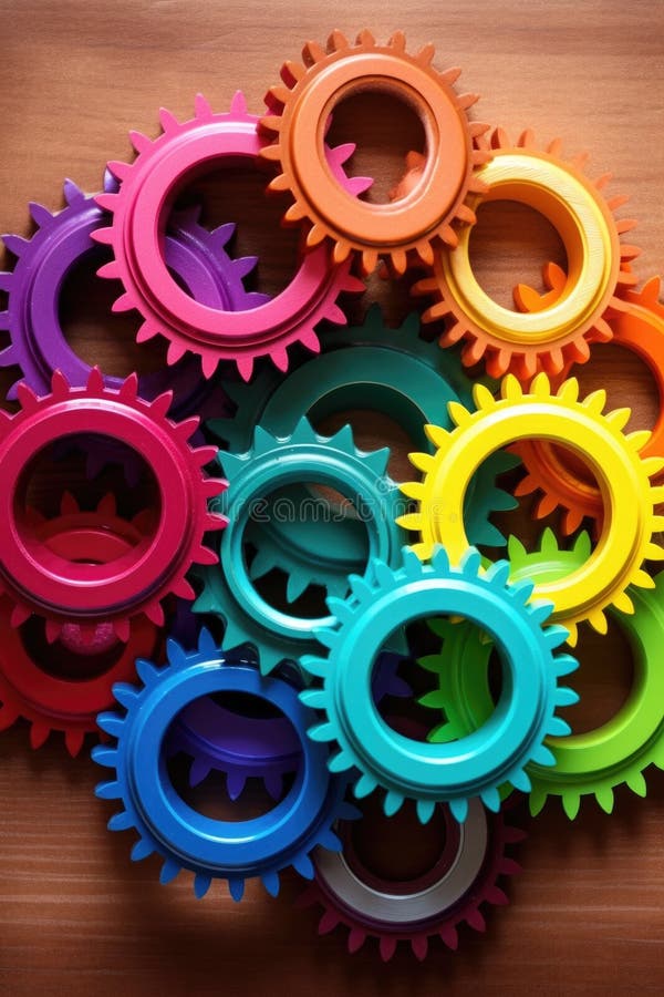 Gears Interlocking, Representing Collaboration Stock Illustration ...