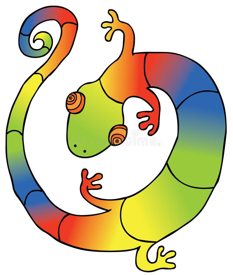 Colorful Gecko stock vector. Illustration of colorful - 26294613