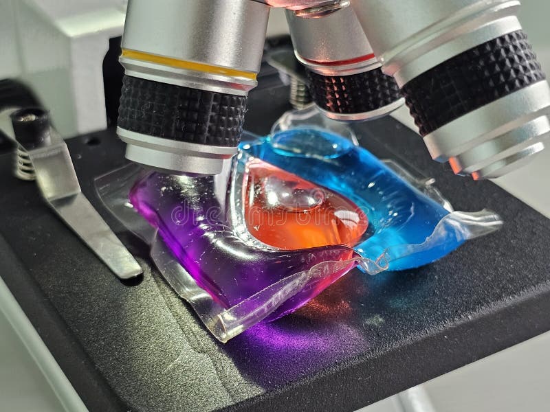 Colorful Gel Capsules Under Microscope Showcasing Intricate Details and ...