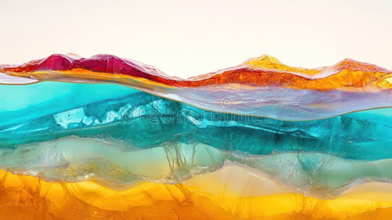 Colorful Gelatinous Layers Underwater Stock Image - Image of ...
