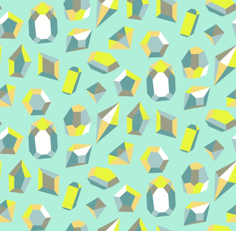 Colorful Gems As Seamless Pattern Stock Vector - Illustration of ...