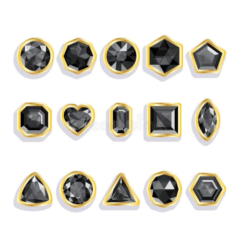 Realistic Gemstones Icons Set Stock Vector - Illustration of original ...