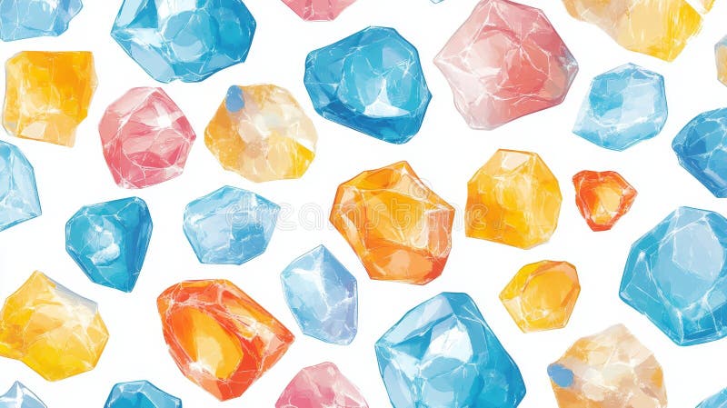 Colorful Gems Seamless Pattern, Dazzling Design for Vibrant Backgrounds ...