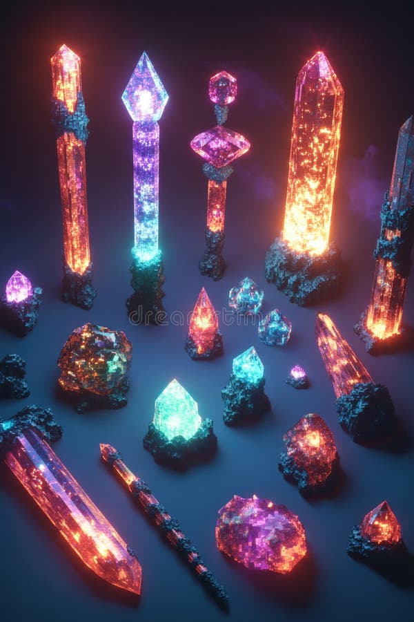 Colorful Gemstones Collection Stock Image - Image of crystals, display ...