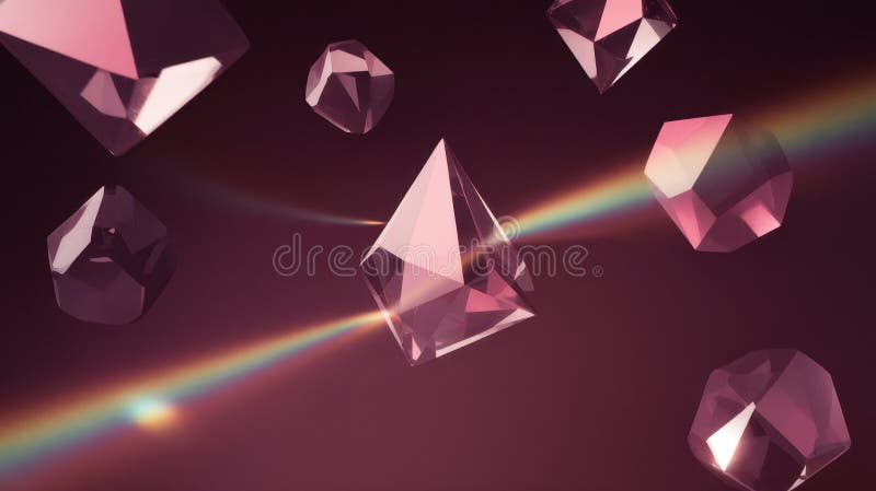 Colorful Gemstones Floating in a Dreamy Background, Creating a ...