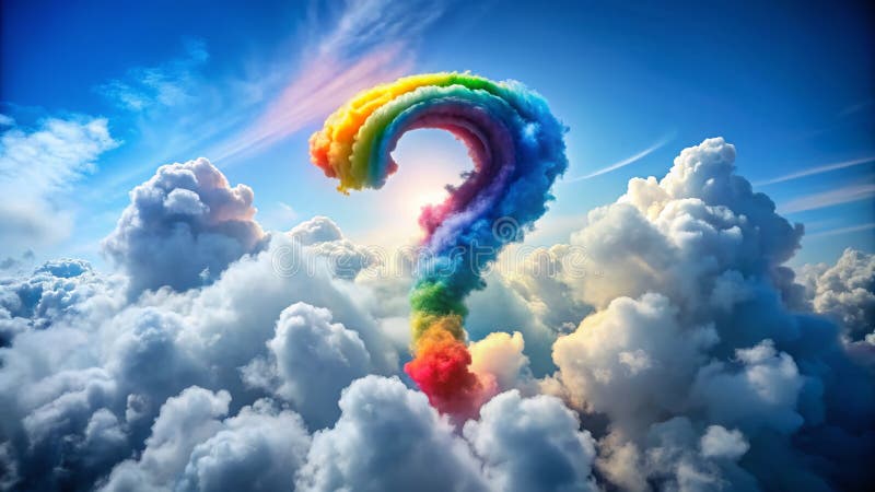 Colorful Generative AI Question Mark Cloud a Vibrant Exploration of ...