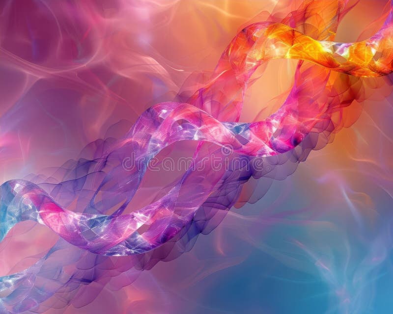 Colorful Genetic DNA in High Energy Display Stock Illustration ...