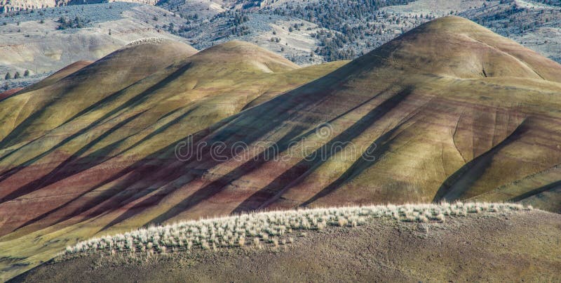 Colorful Geologic Formations at the Painted Hills in Eastern Oregon ...