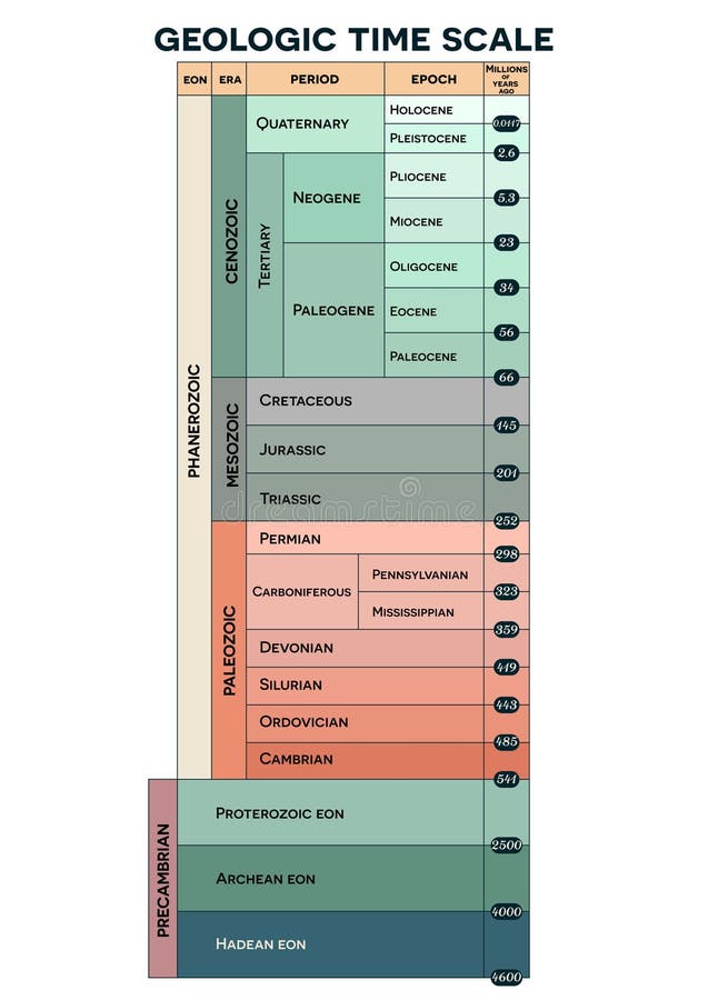 Colorful Geologic Time Scale 向量例证 - 插画 包括有 年代史, 五颜六色: 300932446