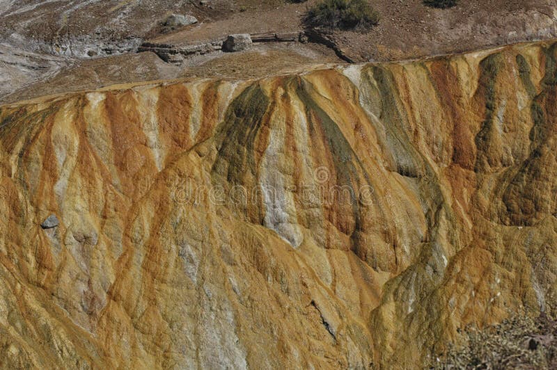 Colorful Geological Formation Stock Photo - Image of yellow, sulfurous ...