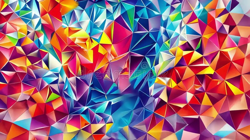 Colorful Geometric Abstract Art Featuring Vibrant Triangular Patterns ... Colorful Geometric Abstract Art Featuring Vibrant Triangular Patterns ...
