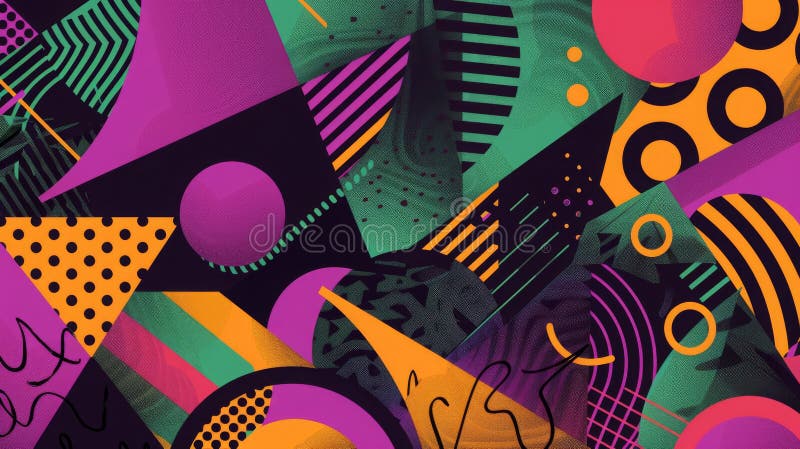 Colorful Geometric Abstract Background for Design, Card, or Poster with ...