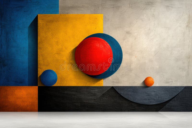 Colorful Geometric Abstract Digital Art for Print or Background Stock ...