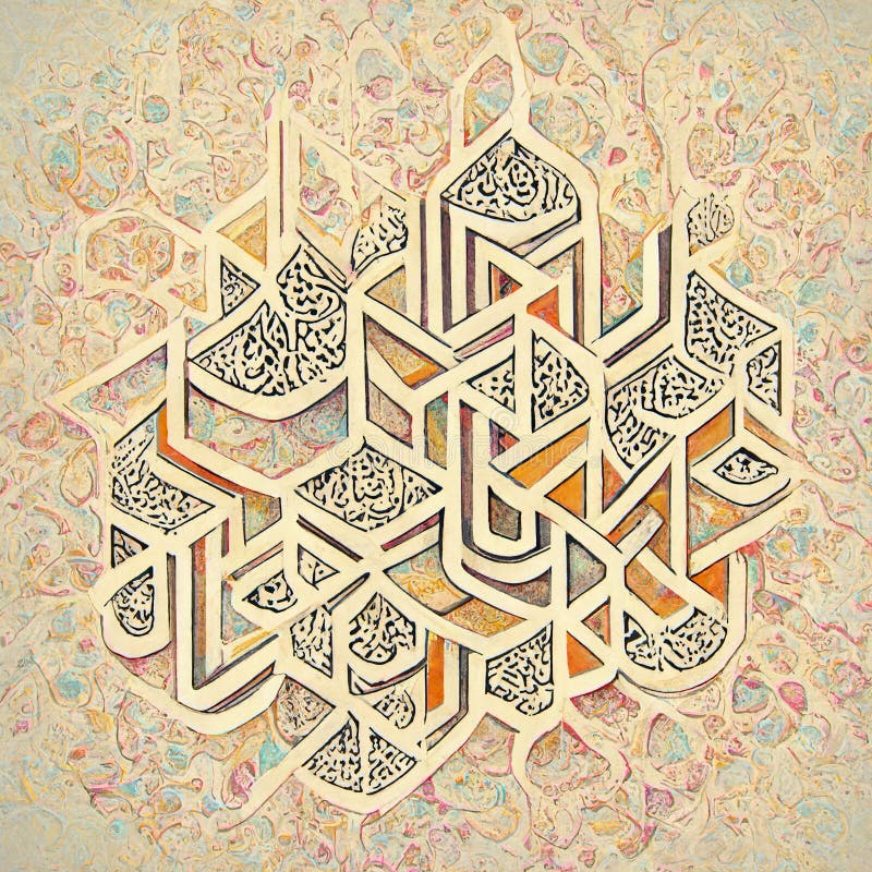 Colorful Geometric Arabic Pattern Background Stock Illustration ...