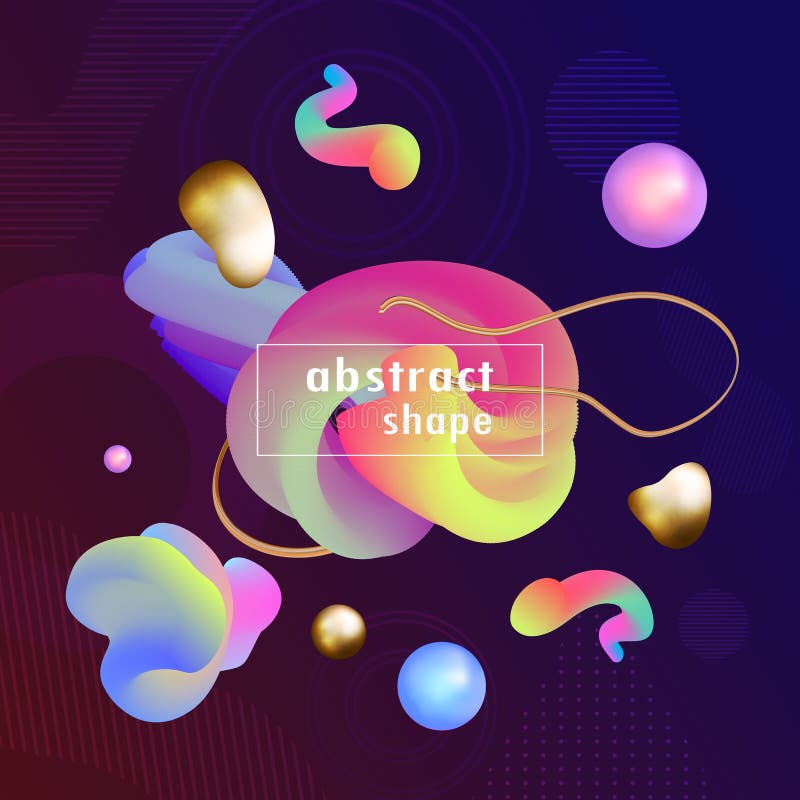 Colorful Geometric Background. Fluid Shapes Composition Stock Vector ...