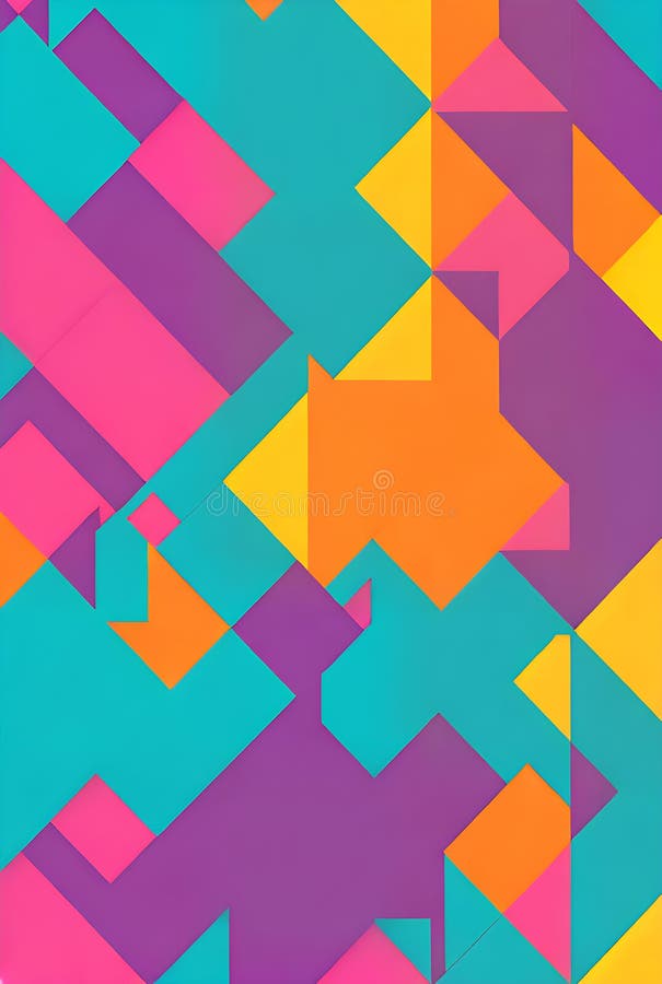 Colorful Abstract Geometric Background with Rectangular Panels. Stock ...
