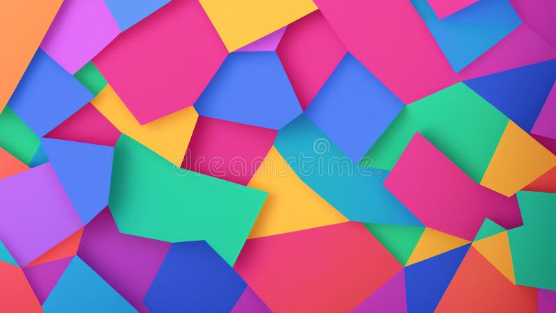 Colorful Geometric Background with Many Different Shapes Stock ...